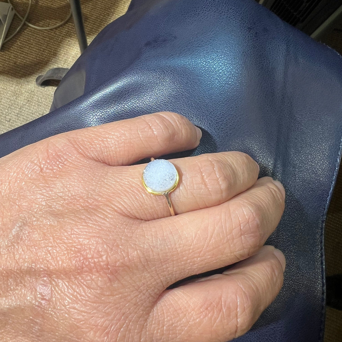 Round Druzy Ring – Mabel Chong