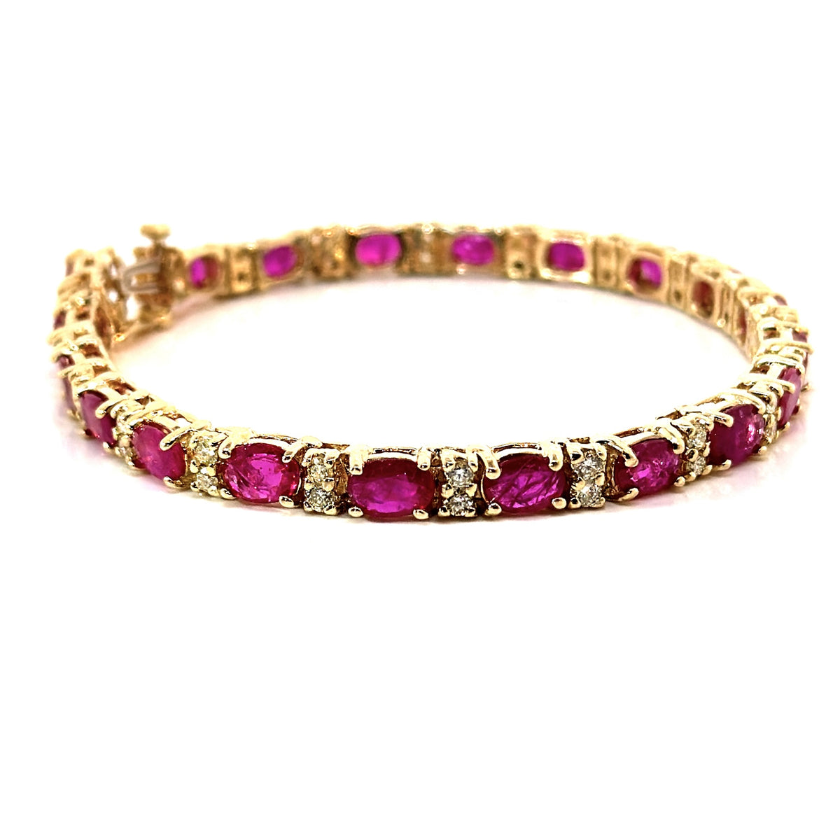 Ruby All Around Diamond Bracelet In 14k Yellow Gold – Mabel Chong