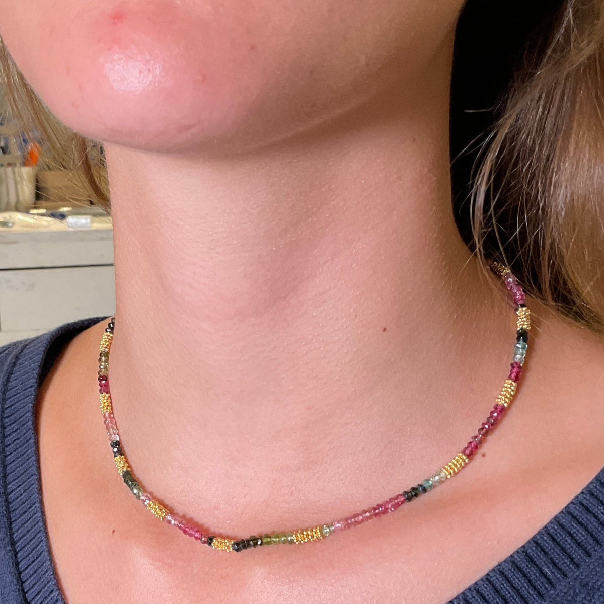 Ombre Tourmaline choker – Mabel Chong
