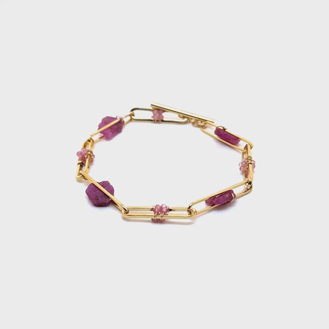 Pink Sapphire Slice Bracelet – Mabel Chong