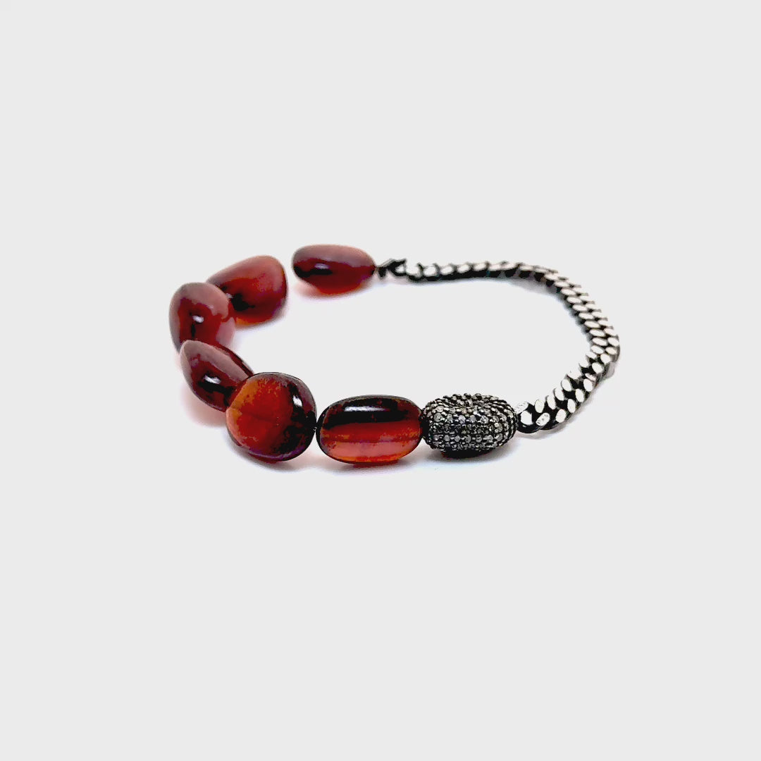 Double Edge Garnet Stretchy Bracelet – Mabel Chong