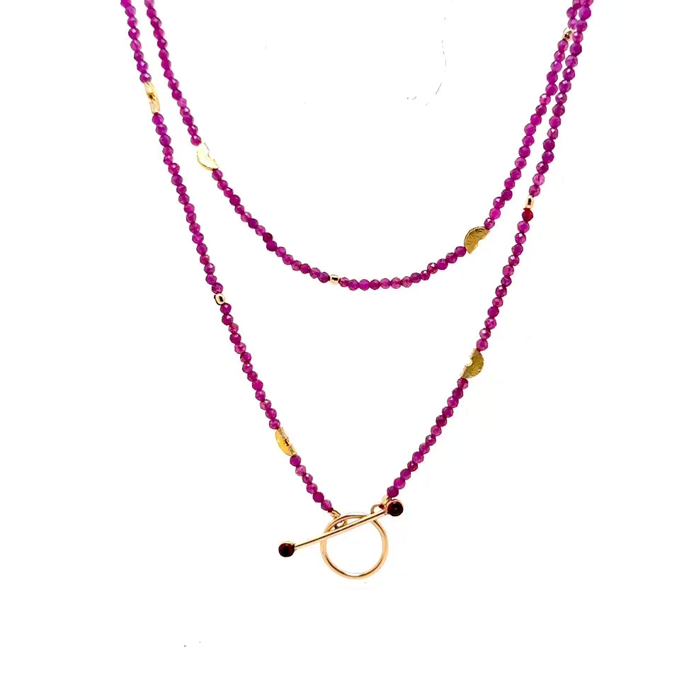 Ruby Garnet Toggle Necklace – Mabel Chong