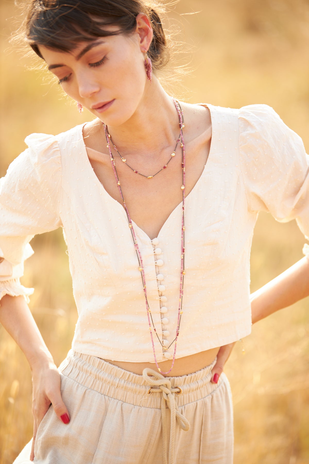 Eclipse Necklace - Ruby – Mabel Chong