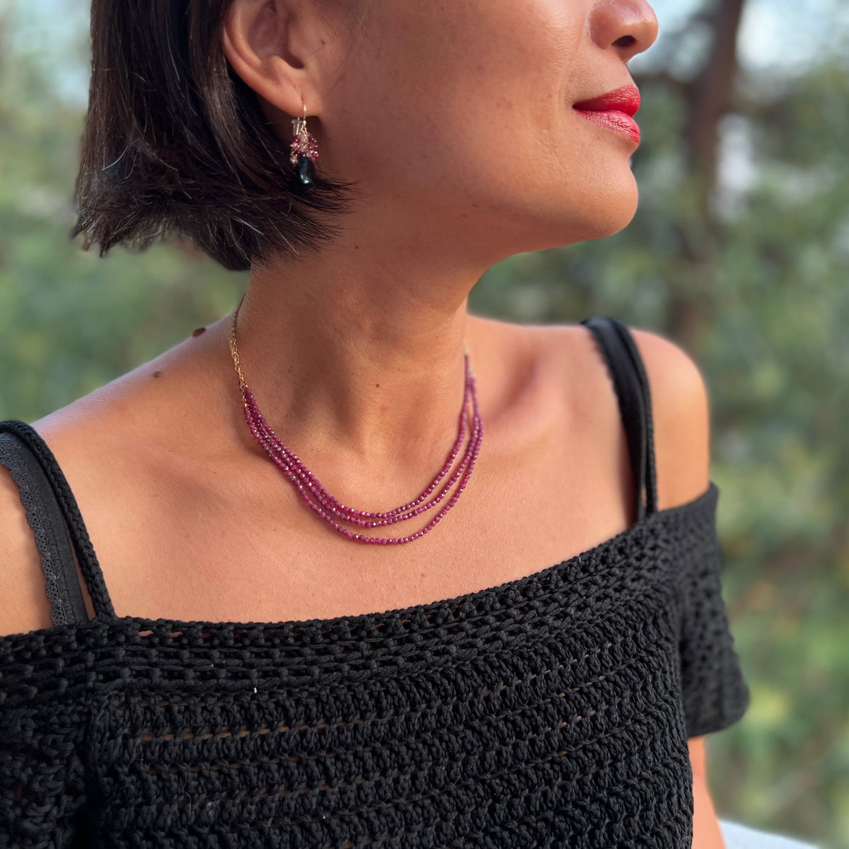 Trio Ruby Necklace – Mabel Chong