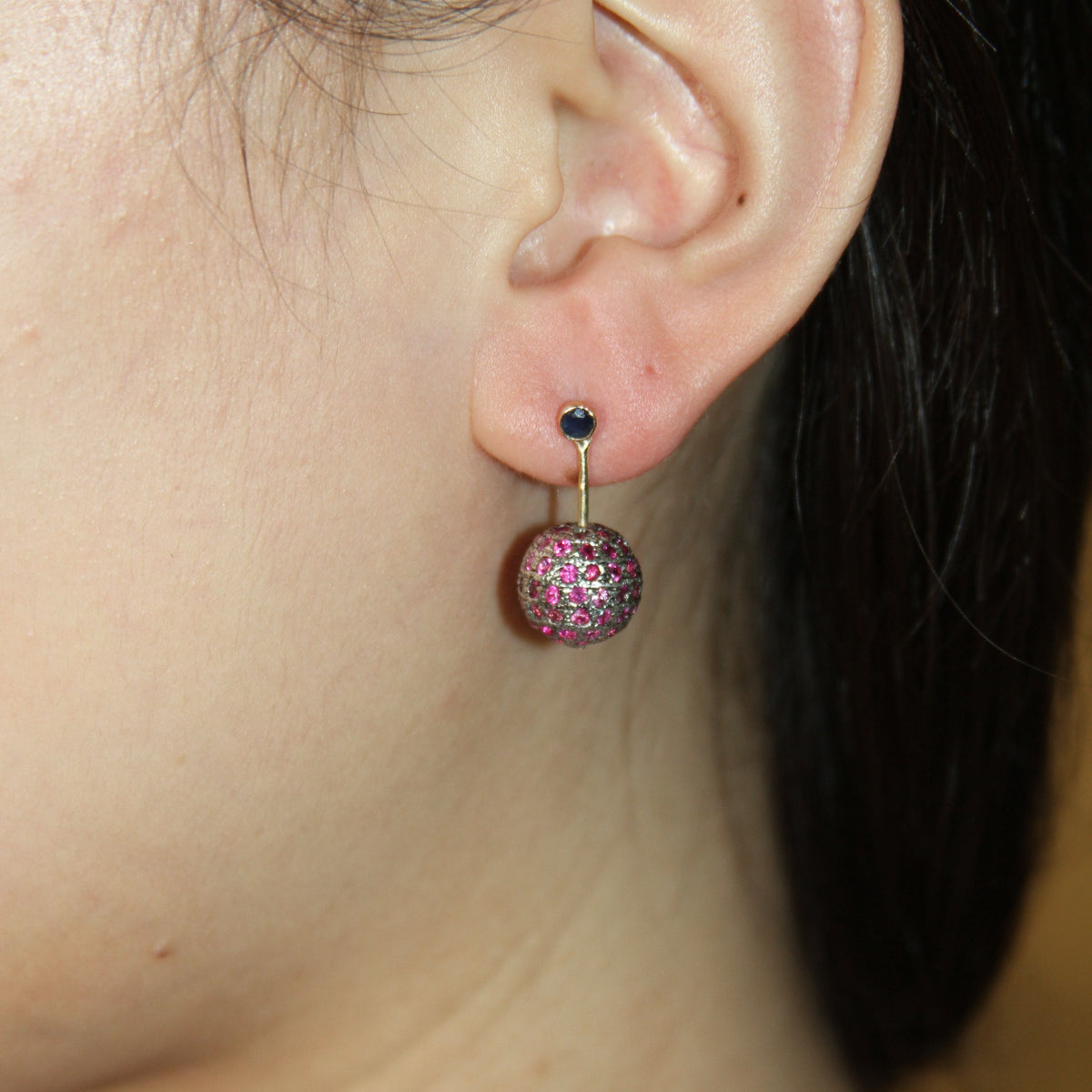 Mona Ruby Disco Ball Earrings – Mabel Chong