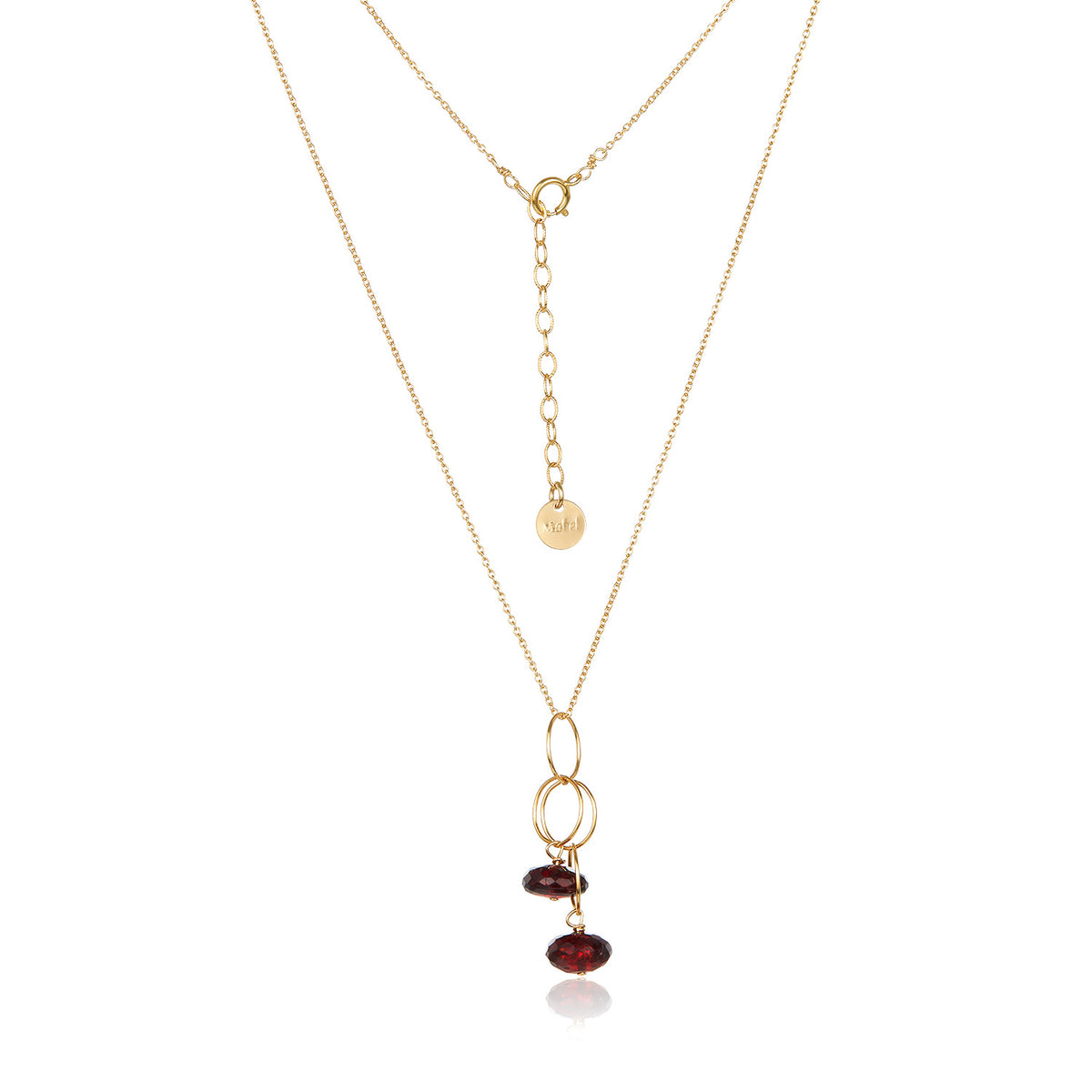 Dew Drop Necklace - Garnet – Mabel Chong