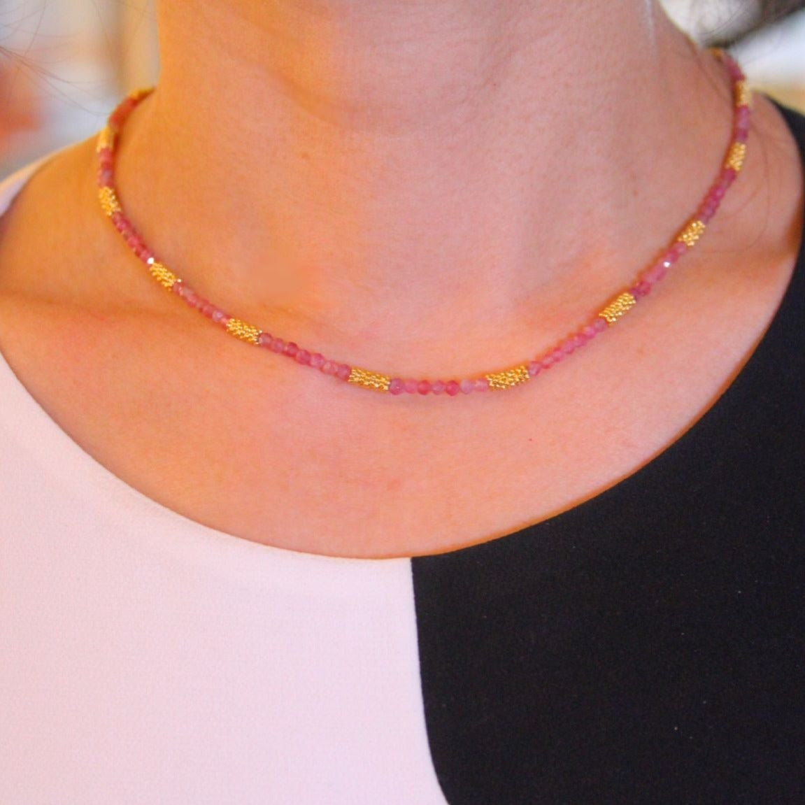 Pink Tourmaline Choker – Mabel Chong