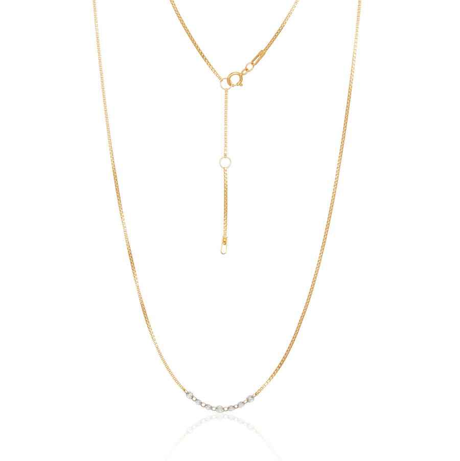 7 Lab Grown Diamond Row Box Chain Necklace – Mabel Chong