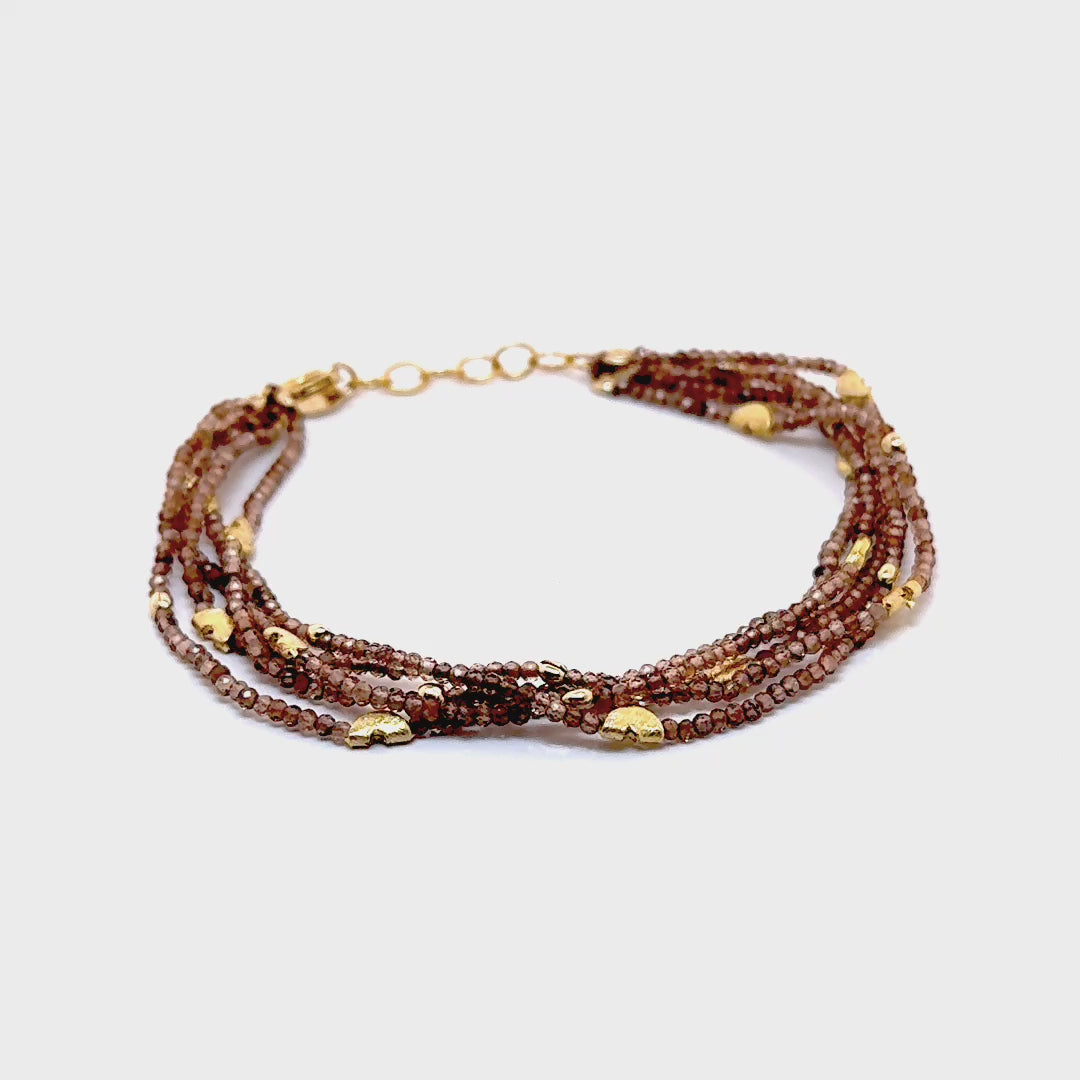 Half Moon Multi-Strand Bracelet - Andalusite – Mabel Chong