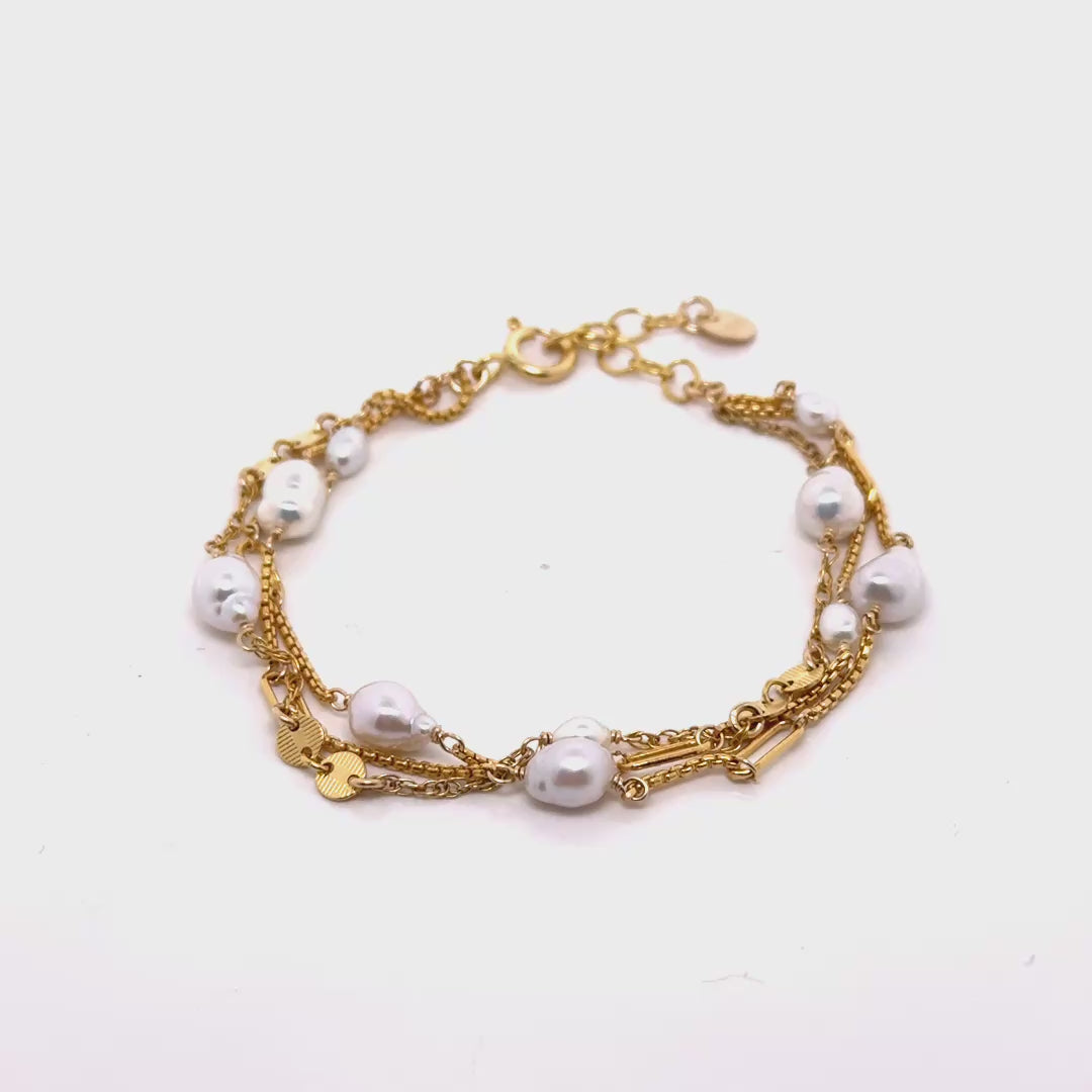 Triple Strand Pearly Bracelet – Mabel Chong