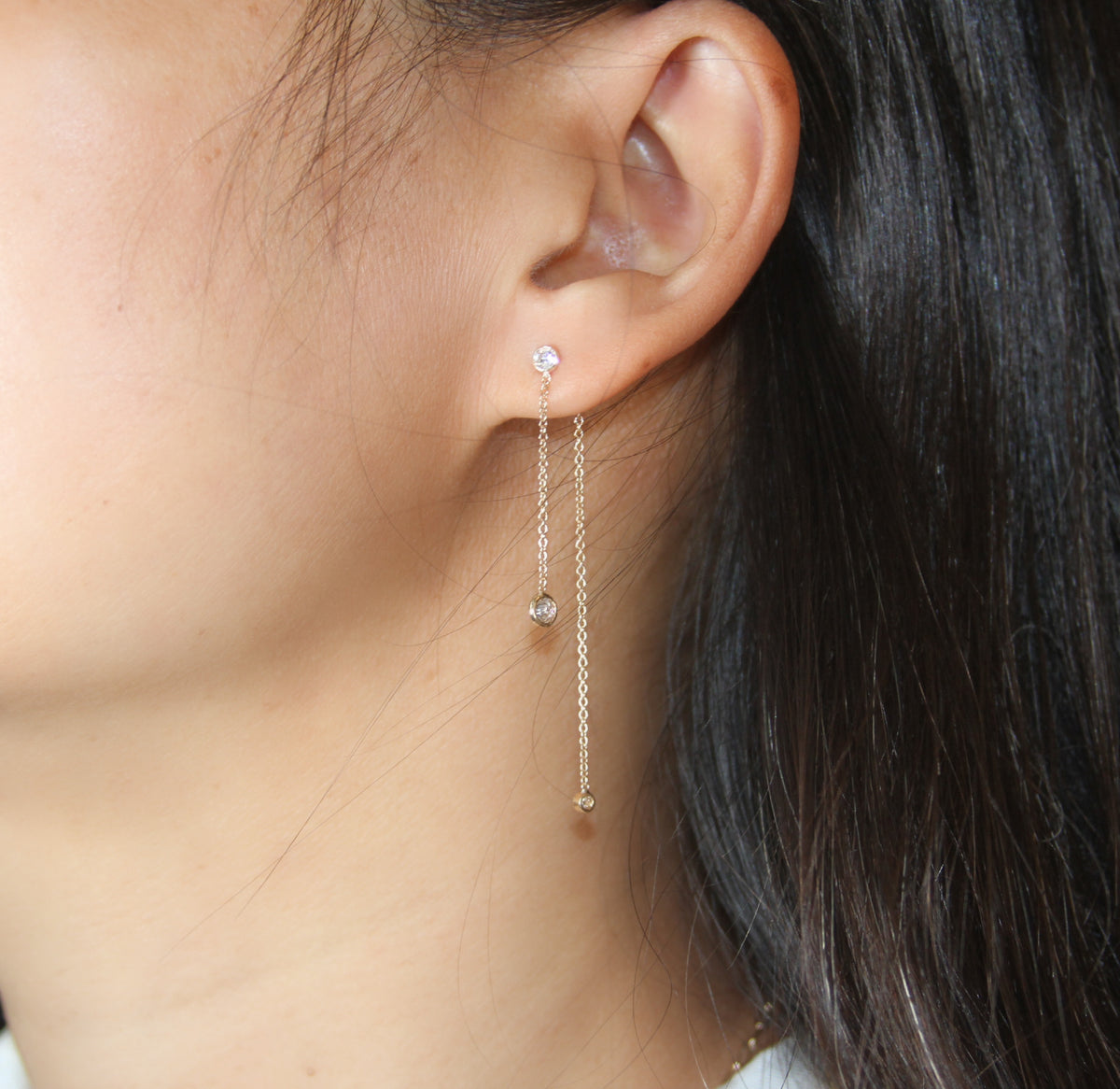 Front and Back Diamond Earrings – Mabel Chong