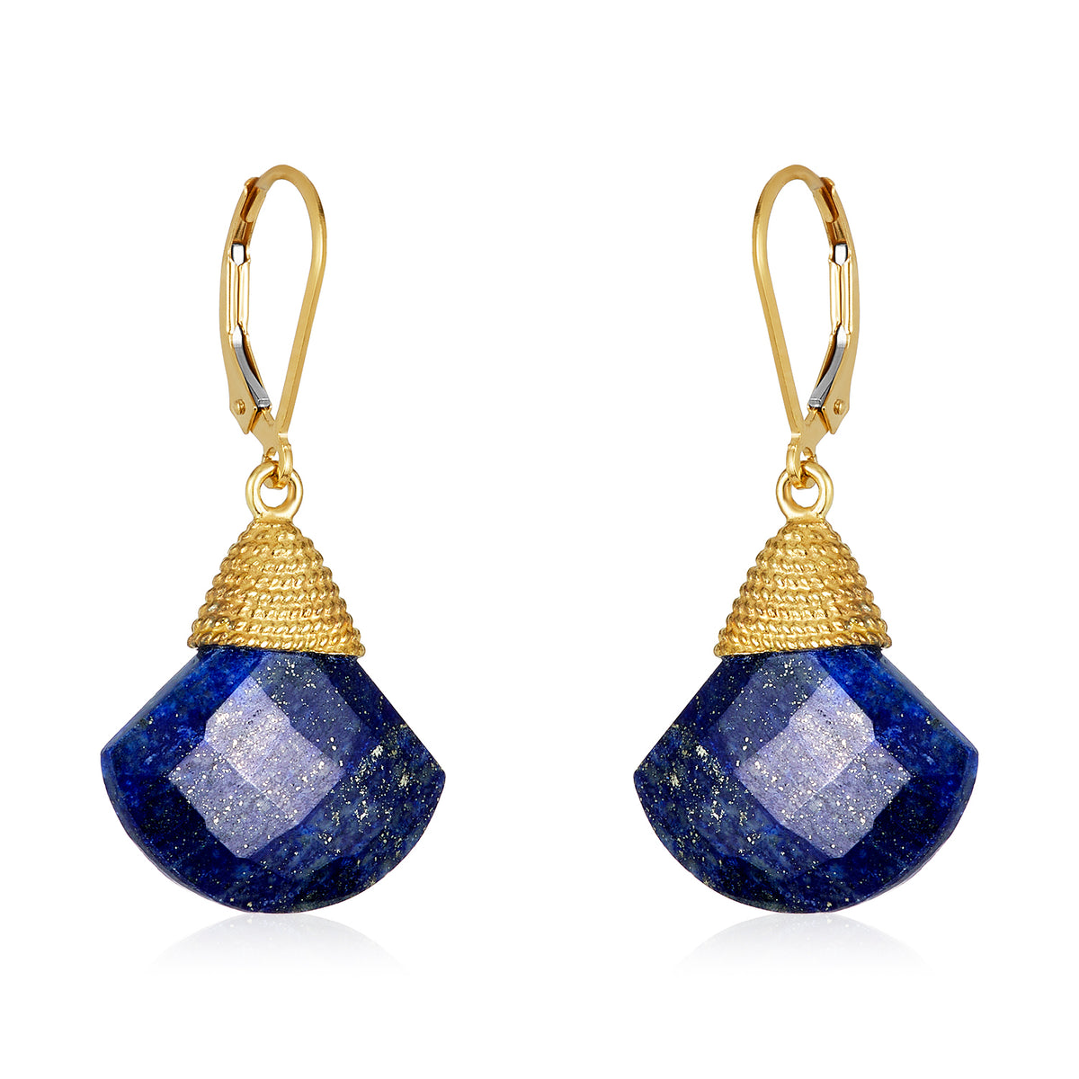 Lapis Fan Earrings | Mabel Chong