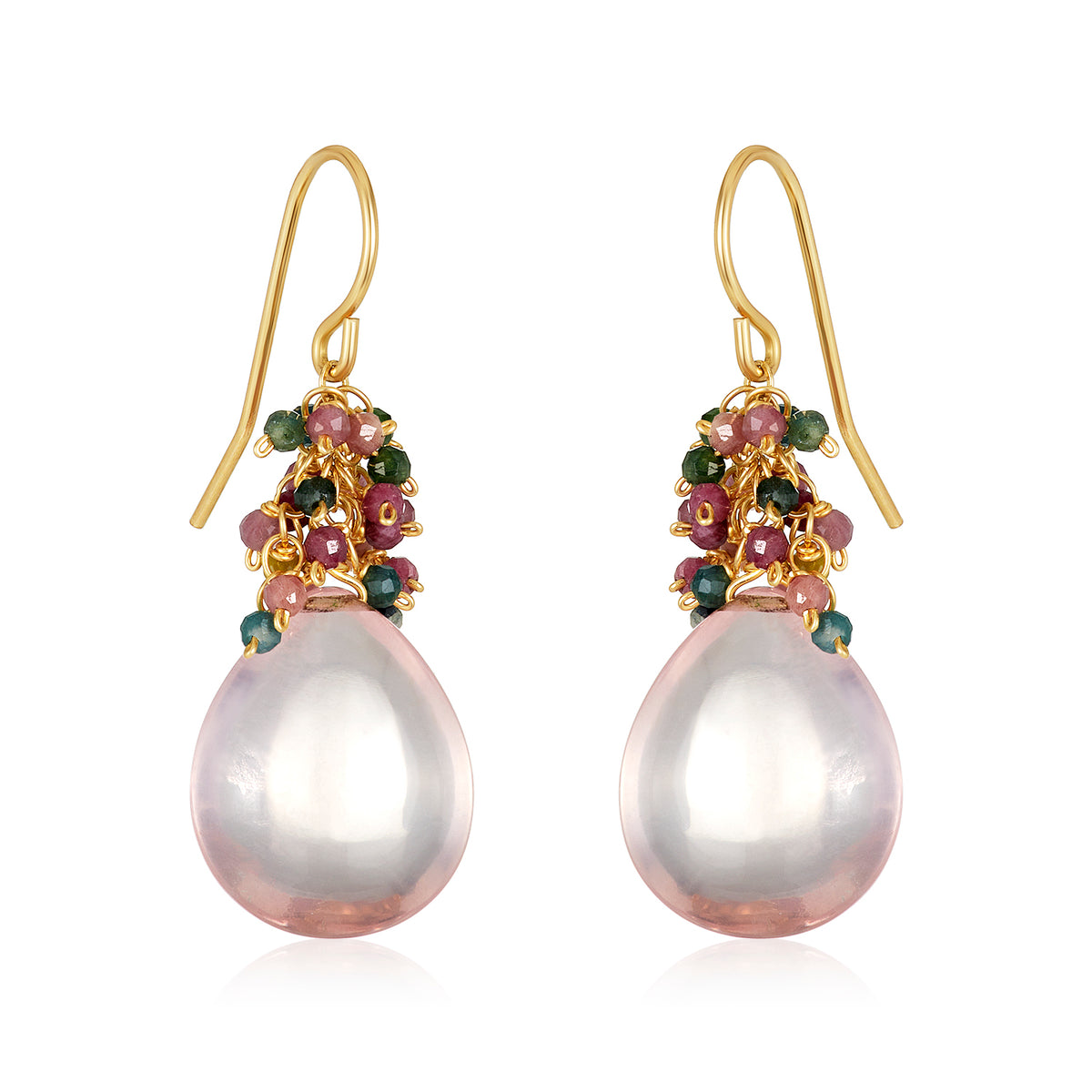 Tourmaline Clusters Gem Drop Earrings – Mabel Chong