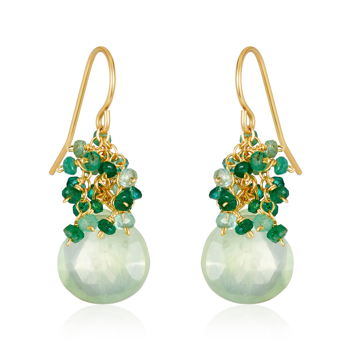 Emerald Clusters Gem Drop Earrings – Mabel Chong