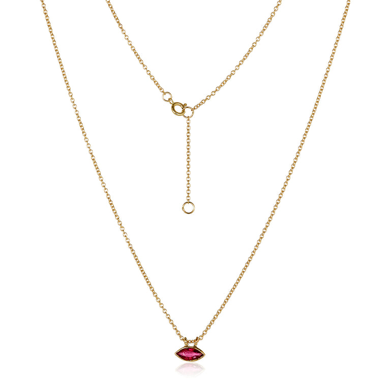 Peekaboo Ruby Necklace In 14K – Mabel Chong